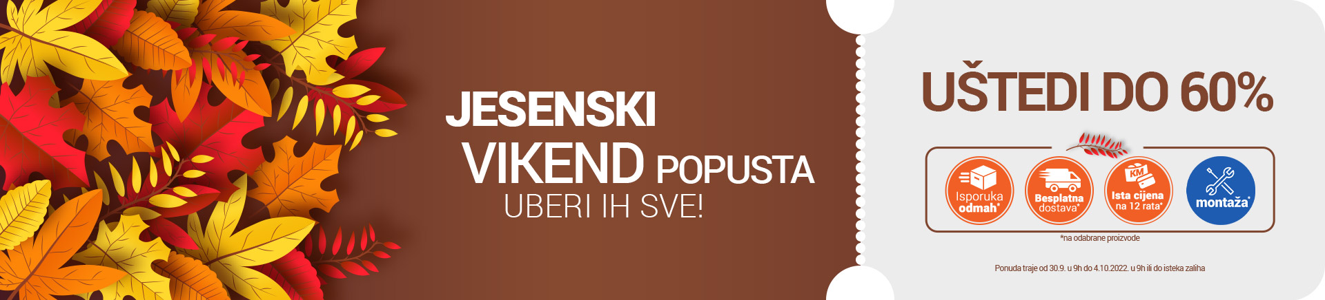 Jesenji vikend popusta | eKupi.ba - Vaša Internet kupnja